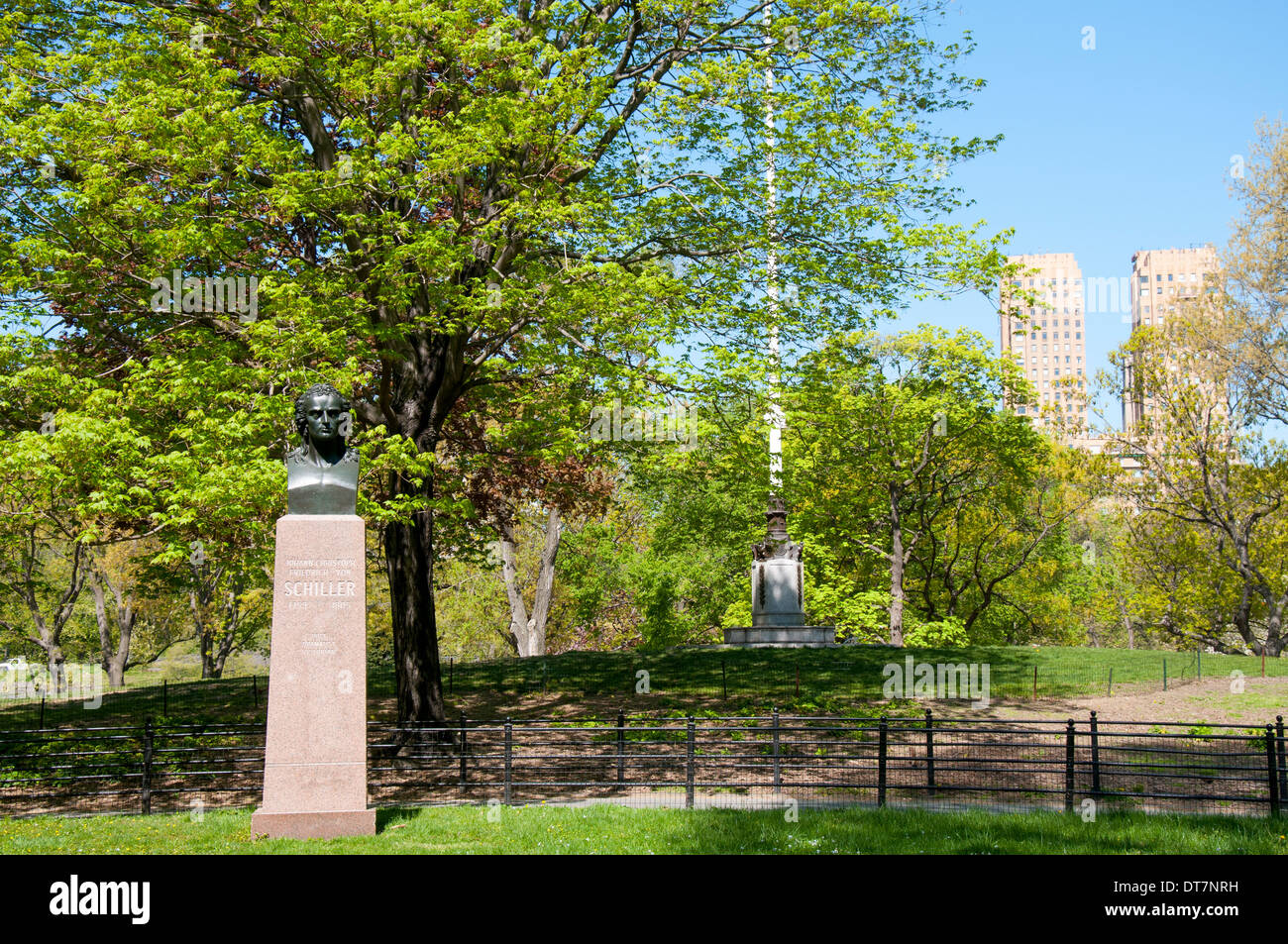The Schiller Statue in Central Park, New York City USA Stock Photo - Alamy