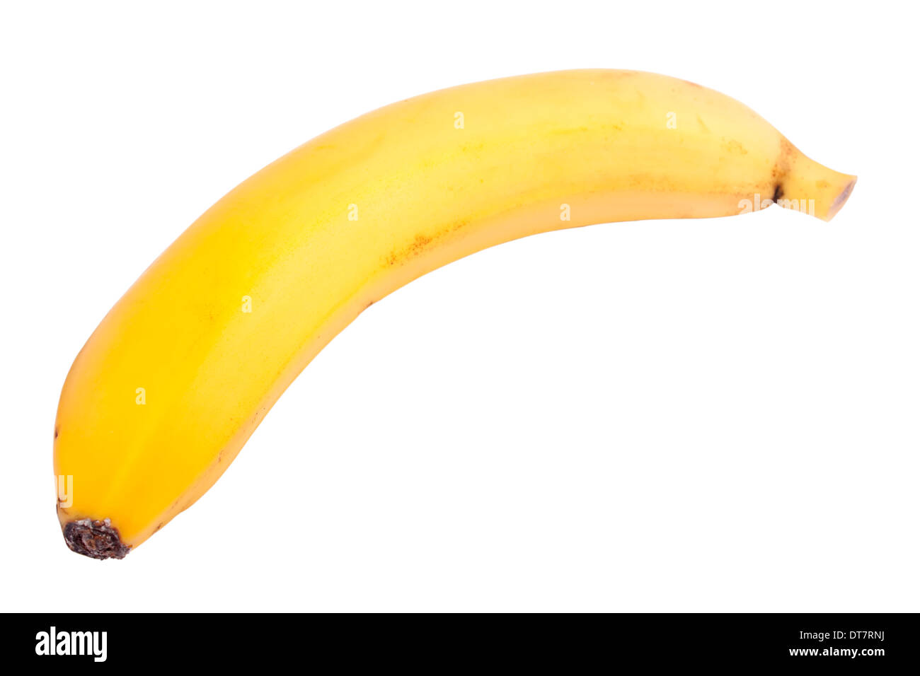 One banana isolated on white background with clipping path Stock Photo ...