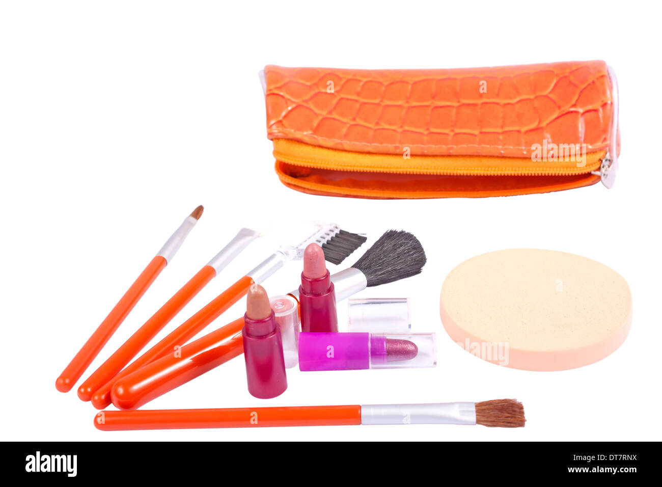 Professional make-up tools isolated on white background Stock Photo - Alamy