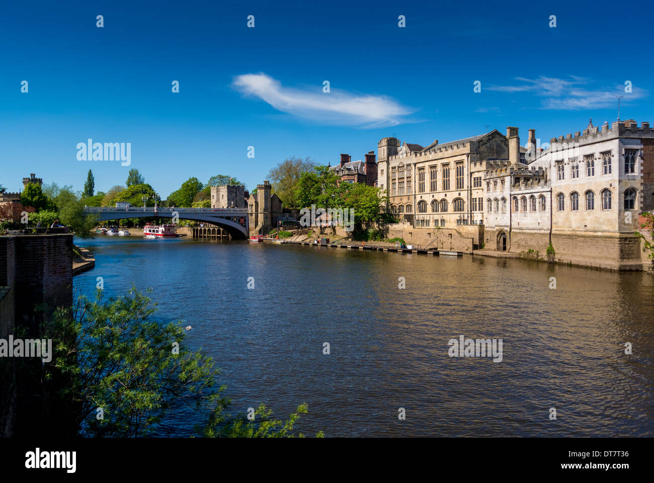 Lendal Bridge over River Ouse with Guildhall on right, York Stock Photo ...