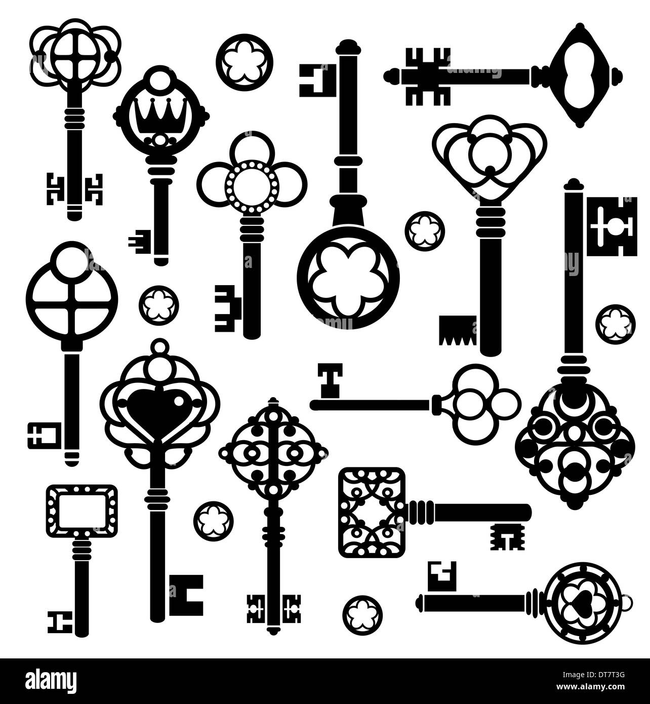 Old black and white locks Cut Out Stock Images & Pictures - Alamy