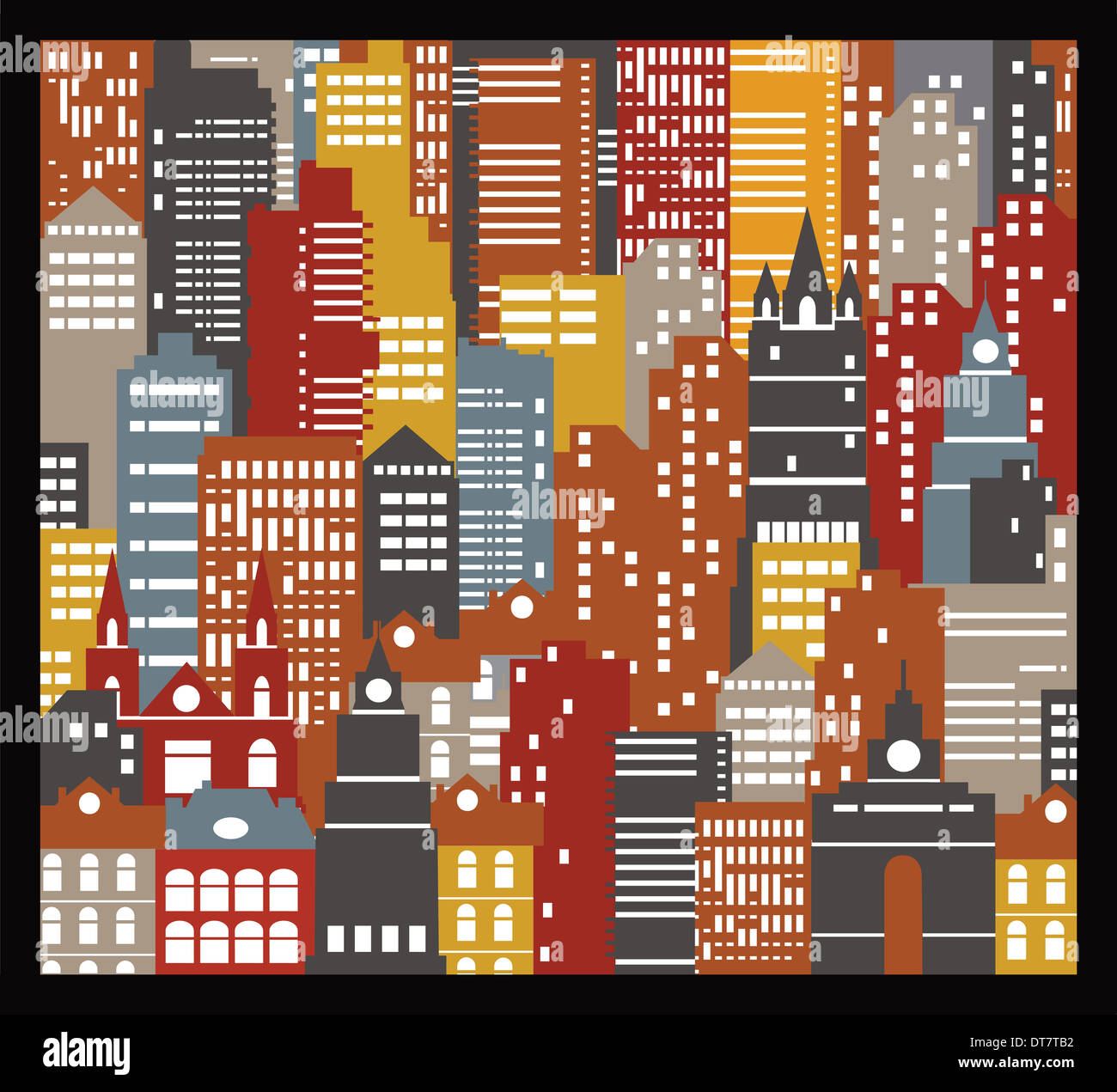 The background of many urban houses of different colors Stock Photo - Alamy