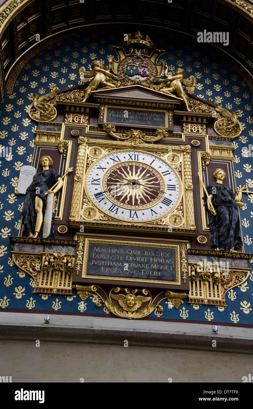 Paris’s oldest clock on the north-east corner of the façade of the ...