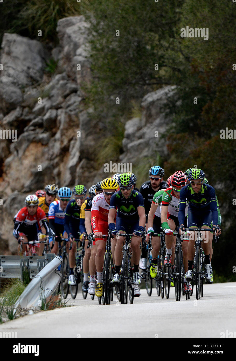 The British cyclist Bradley Wiggins in the 2014 Majorca Cycling ...