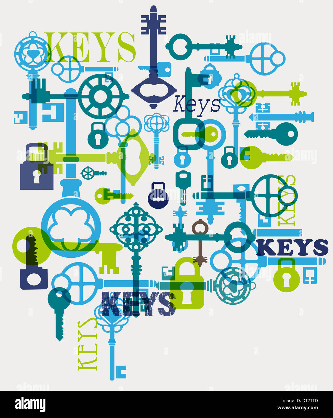 fantasy with elements of keys and locks Stock Photo - Alamy