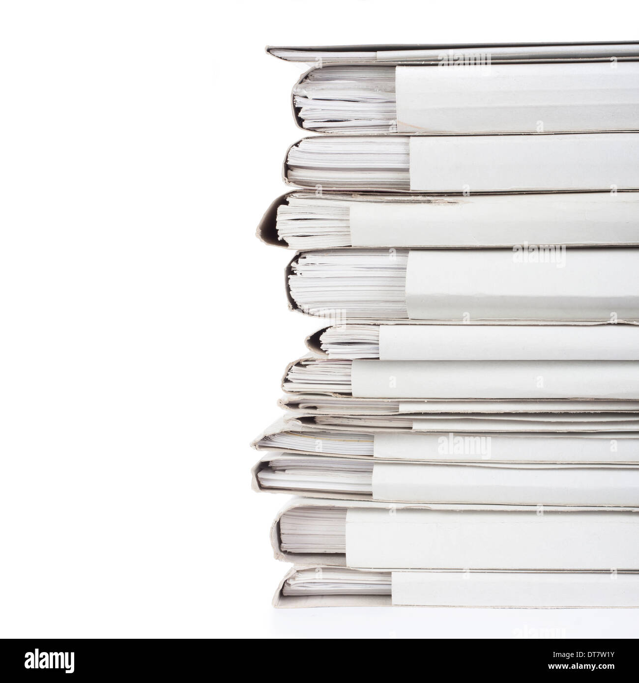 File stack. File folder isolated on white white background. Empty space ...