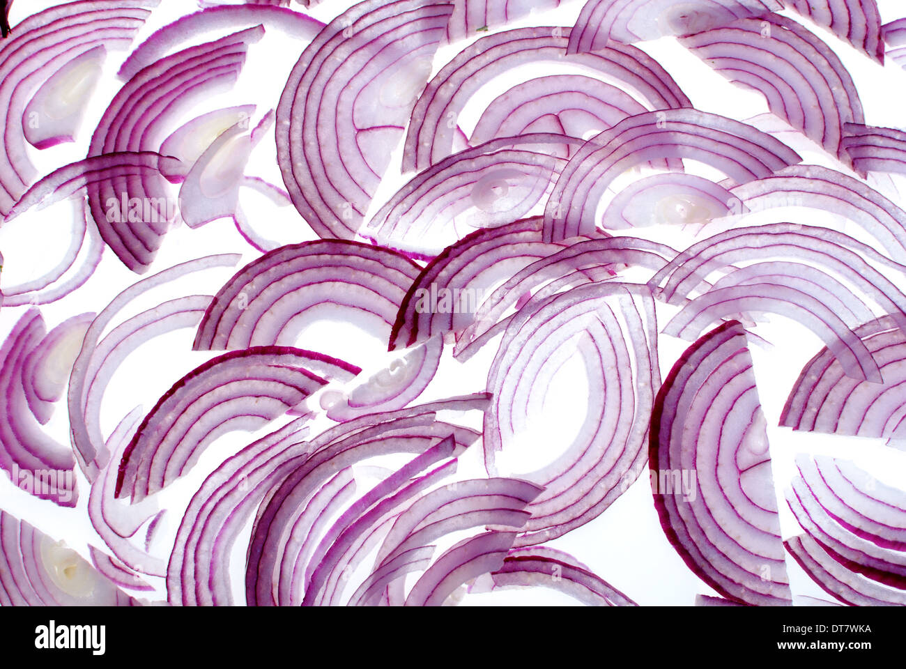 Sliced red onion on white background Stock Photo - Alamy
