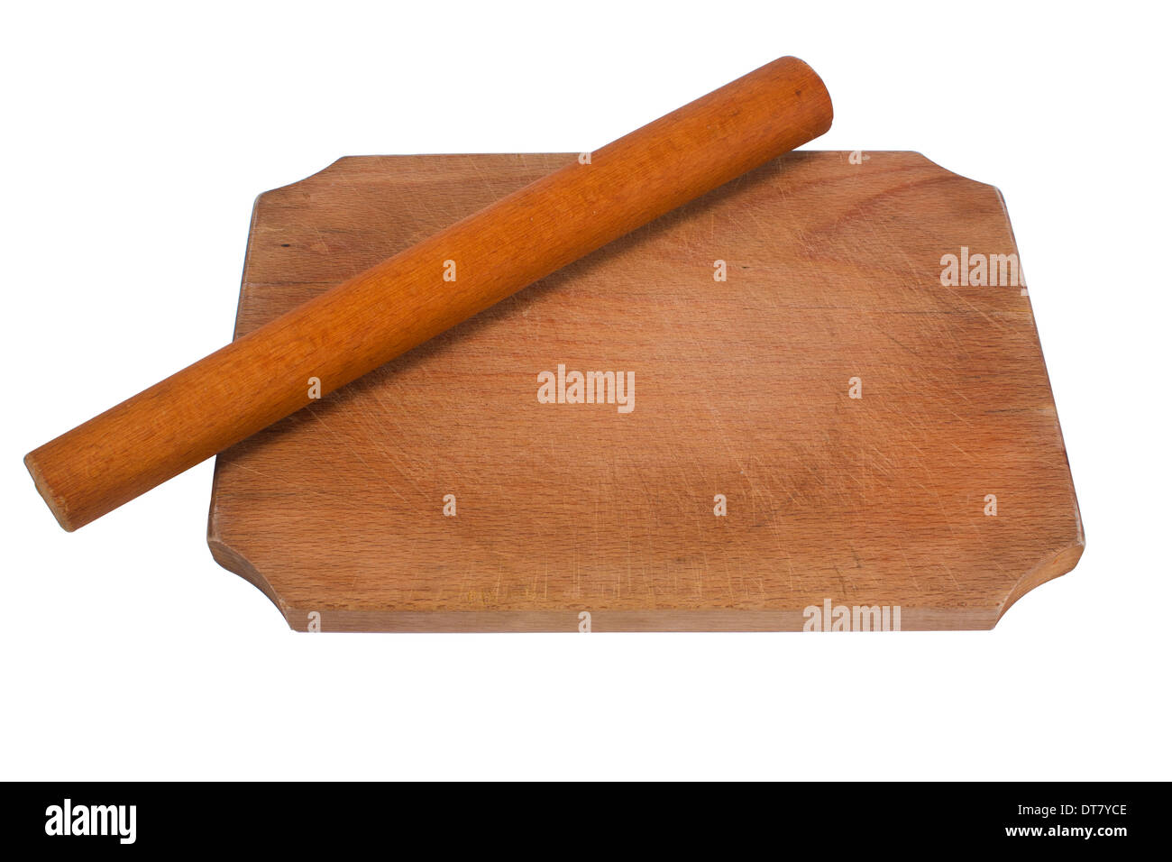 Dough on chopping board Cut Out Stock Images & Pictures - Alamy