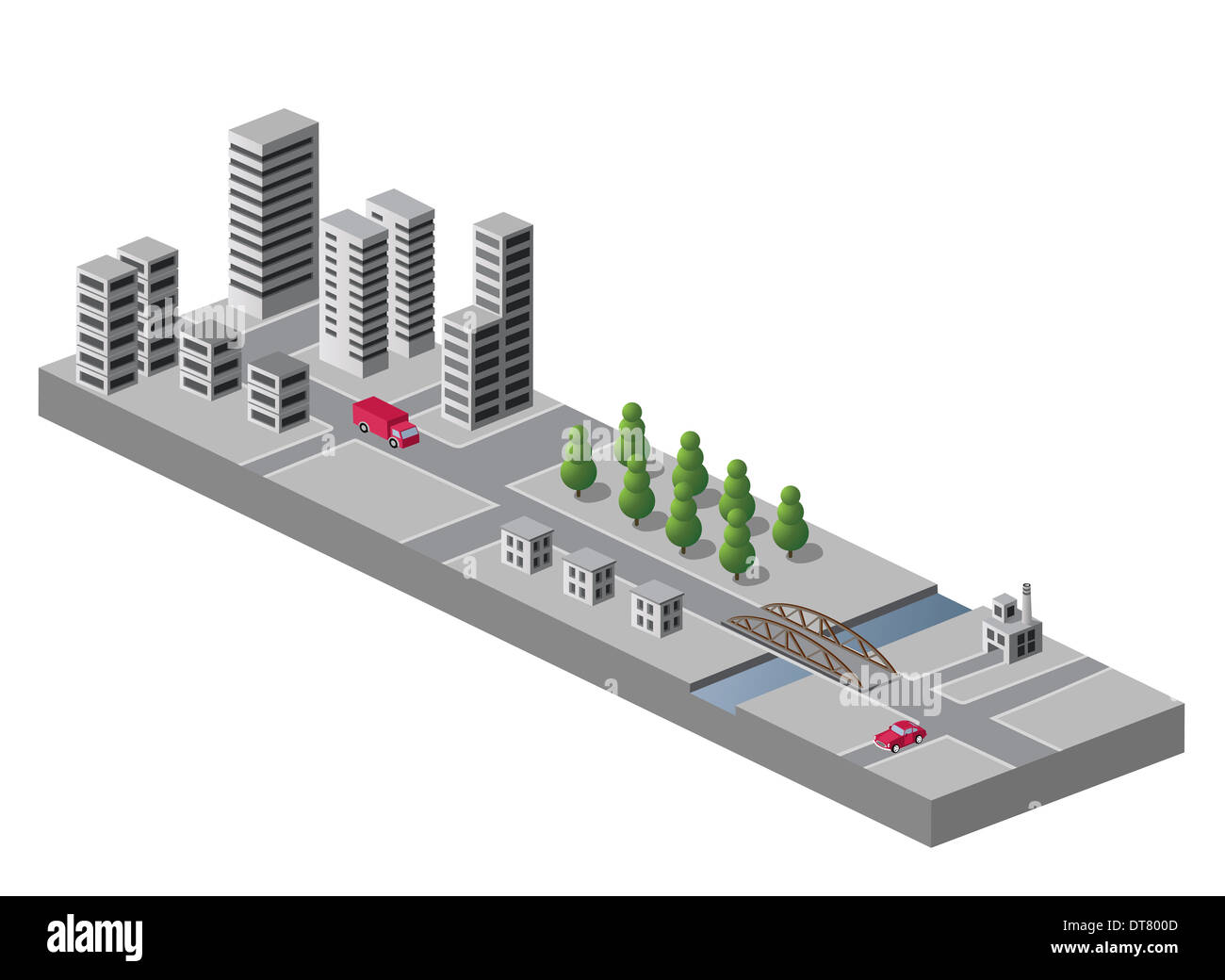 Exterior view residential block Cut Out Stock Images & Pictures - Alamy