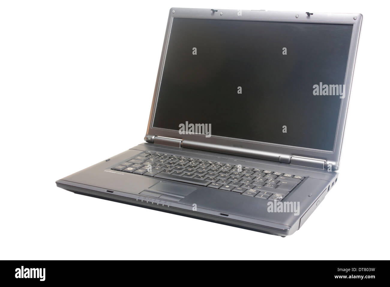 Single modern laptop isolated over white background with clipping path ...