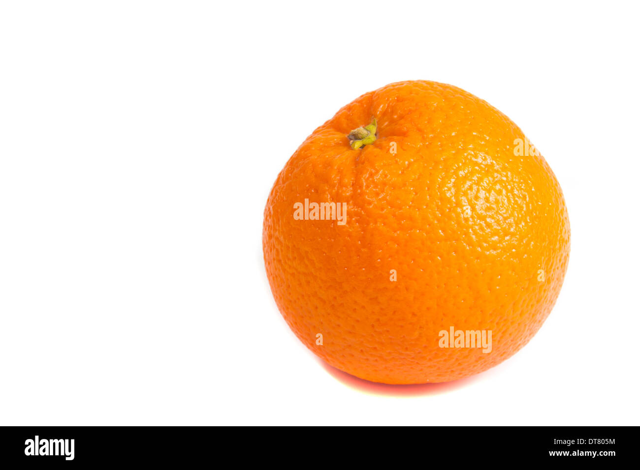 Single orange isolated over white background Stock Photo - Alamy