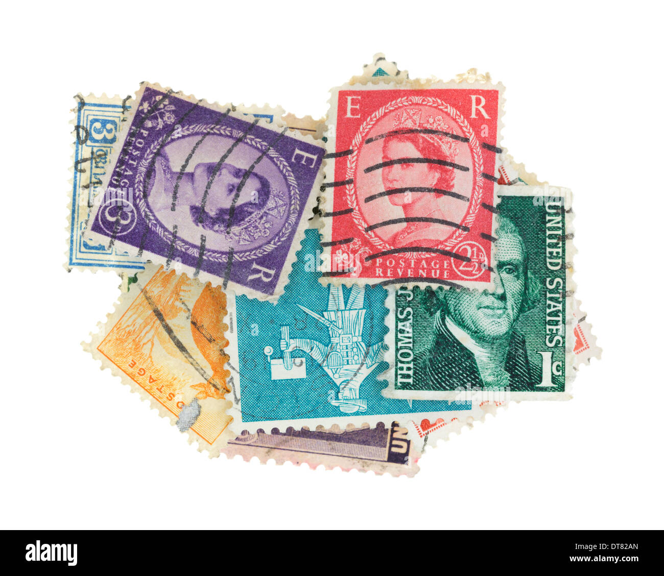 Vintage retro stamps hi-res stock photography and images - Alamy