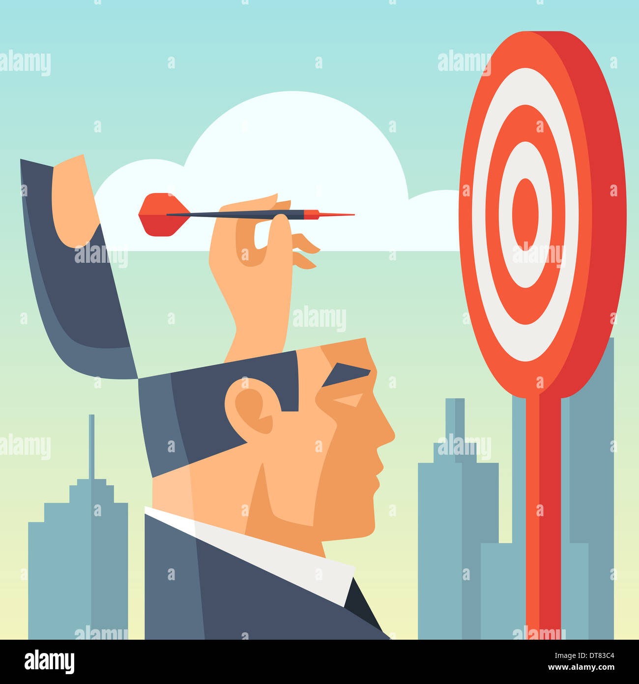 Business Goals Concept Vector Illustration Stock Photo - Alamy