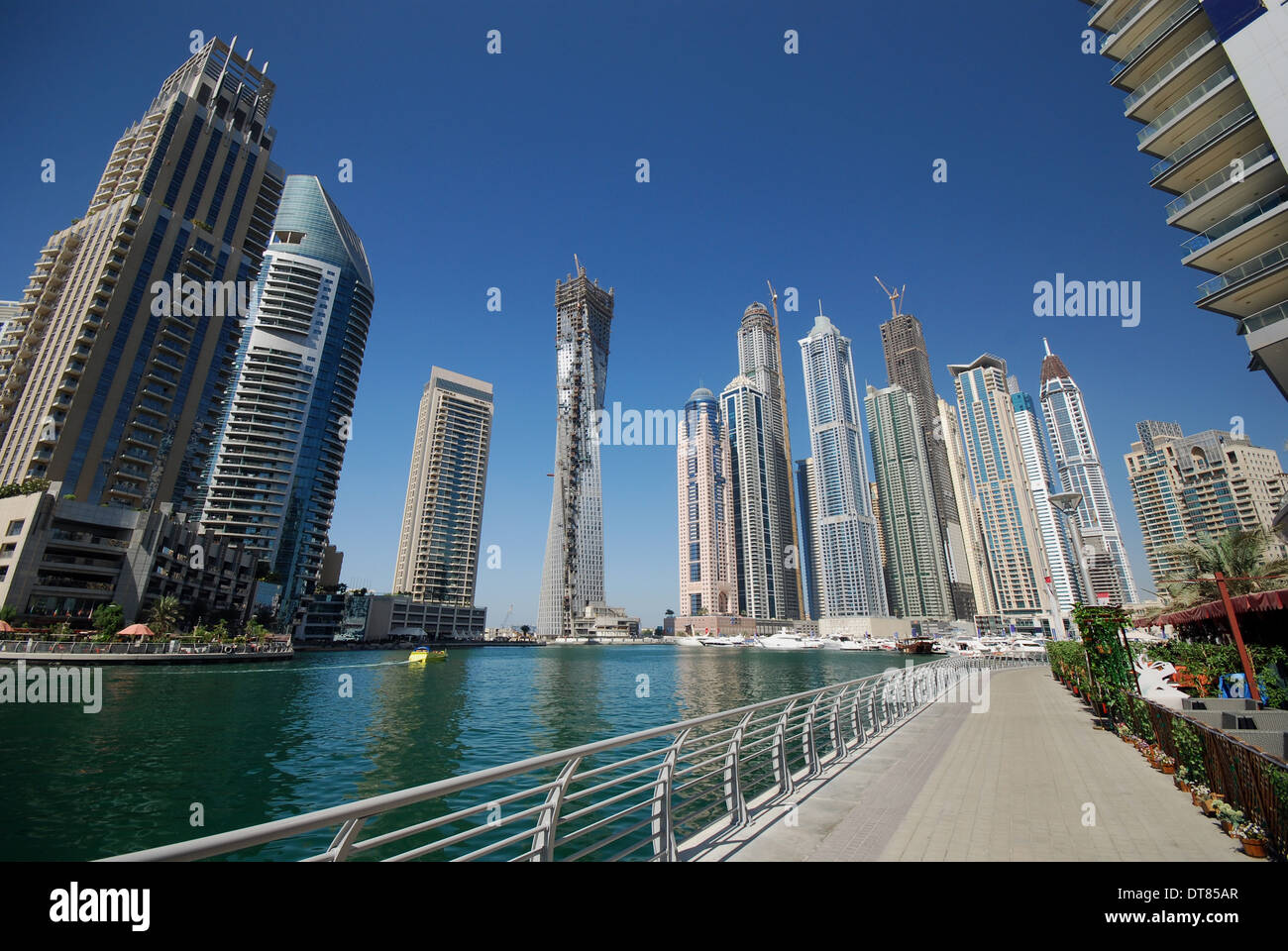 Modern architecture in the Dubai Marina area in Dubai (United Arab ...