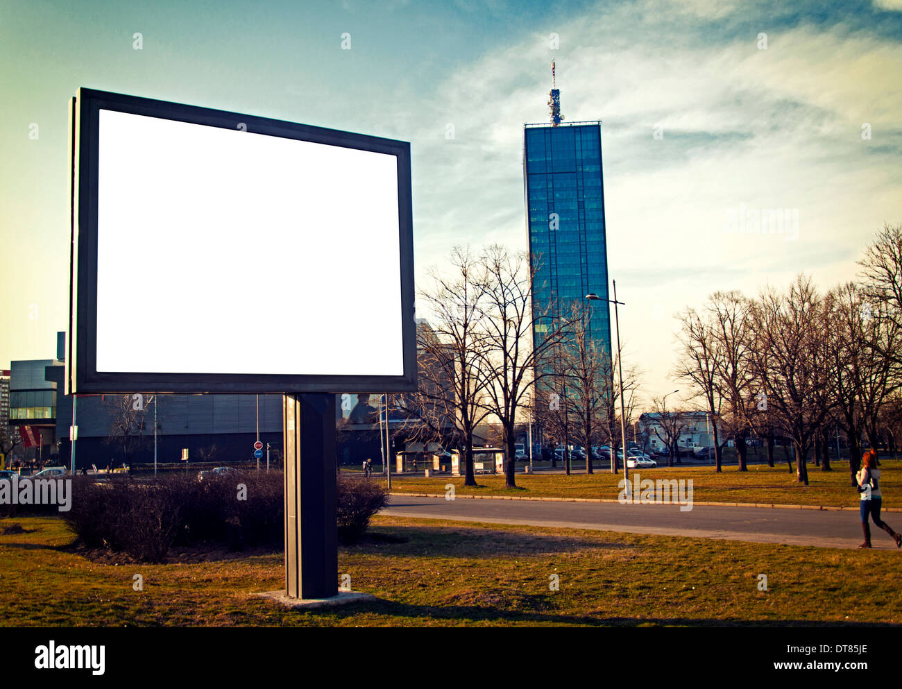 Big blank billboard on the city streets Stock Photo - Alamy