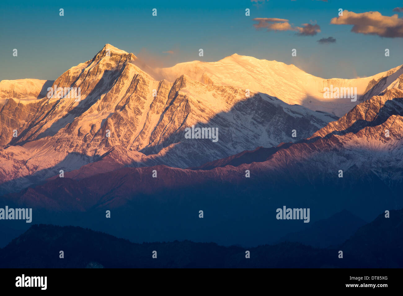 Beautiful view of Annapurna range, Himalayan mountains, Nepal, from ...