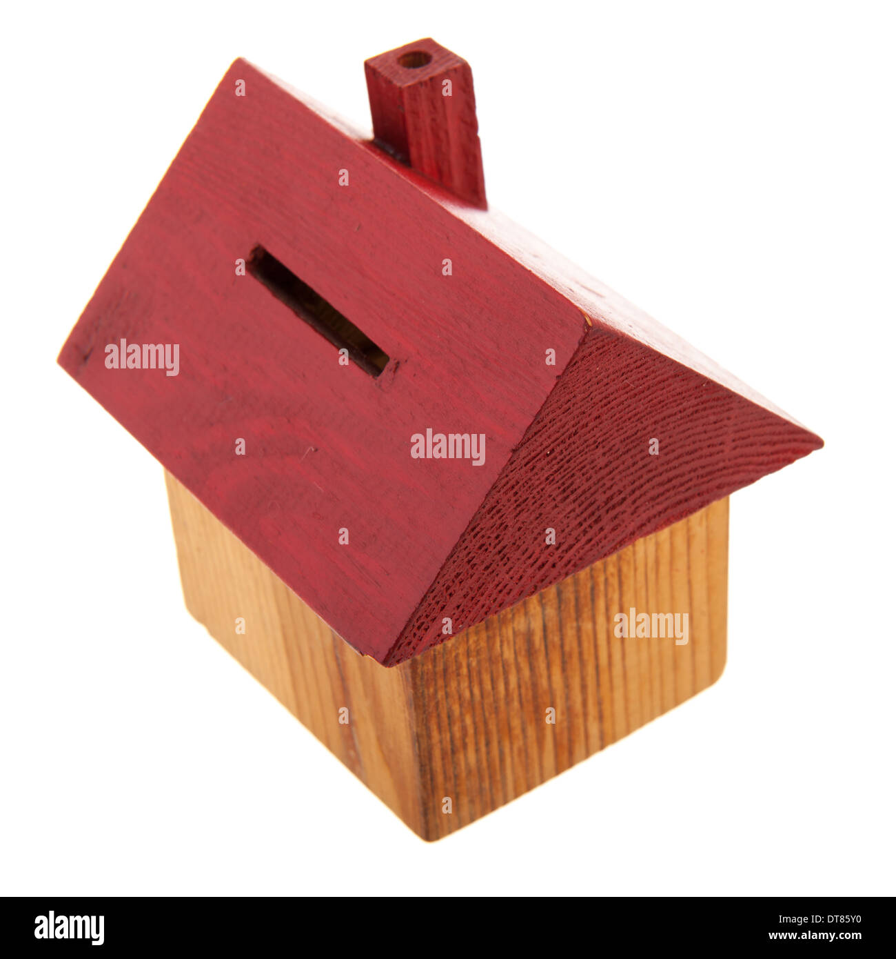 wooden house as piggy bank Stock Photo - Alamy