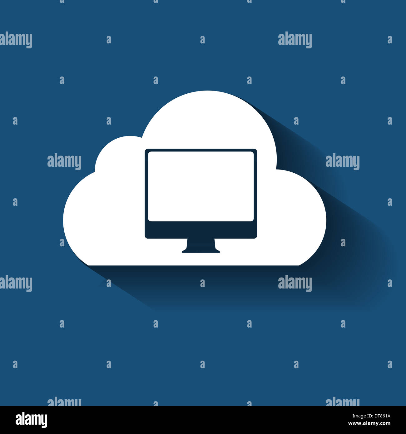 Cloud Computing Concept on Different Electronic Devices. Vector ...
