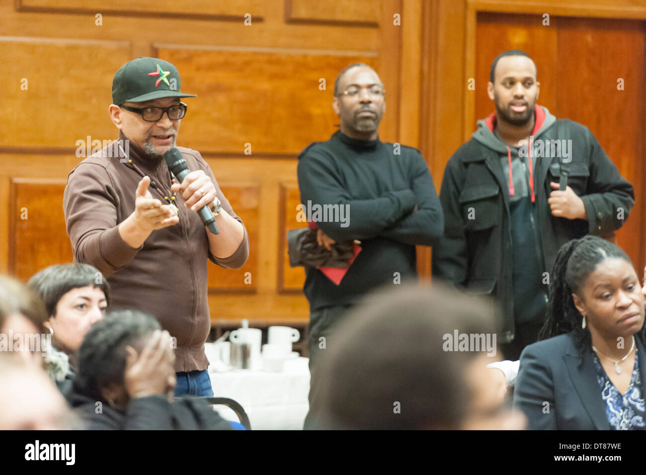 Lambeth Town Hall, Brixton, London. 11th February, 2014. Angry scenes ...