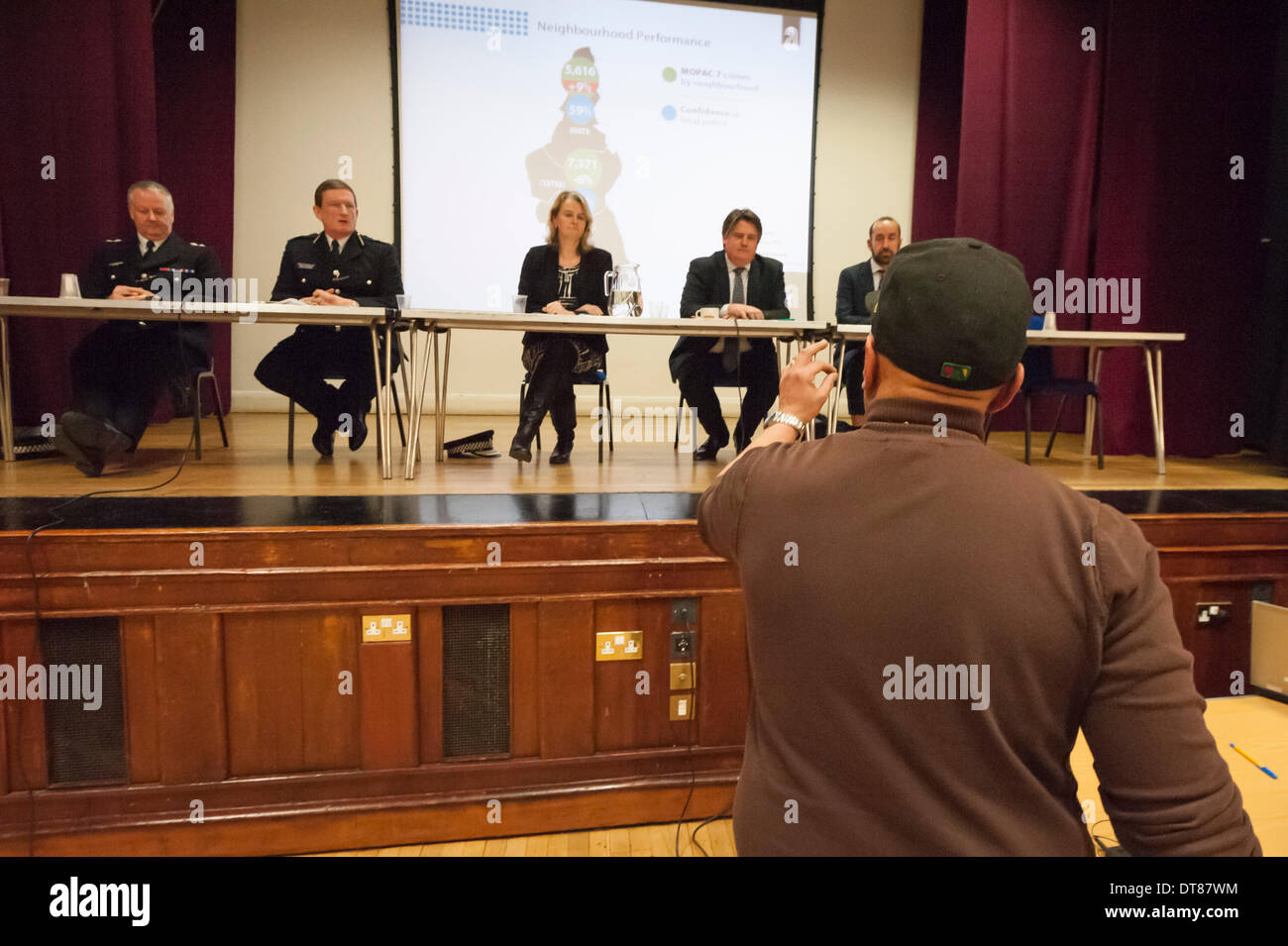 Lambeth Town Hall, Brixton, London. 11th February, 2014. Angry scenes ...