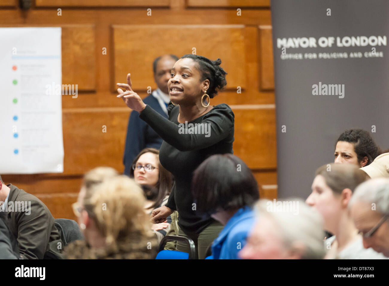Lambeth Town Hall, Brixton, London. 11th February, 2014. Angry scenes ...