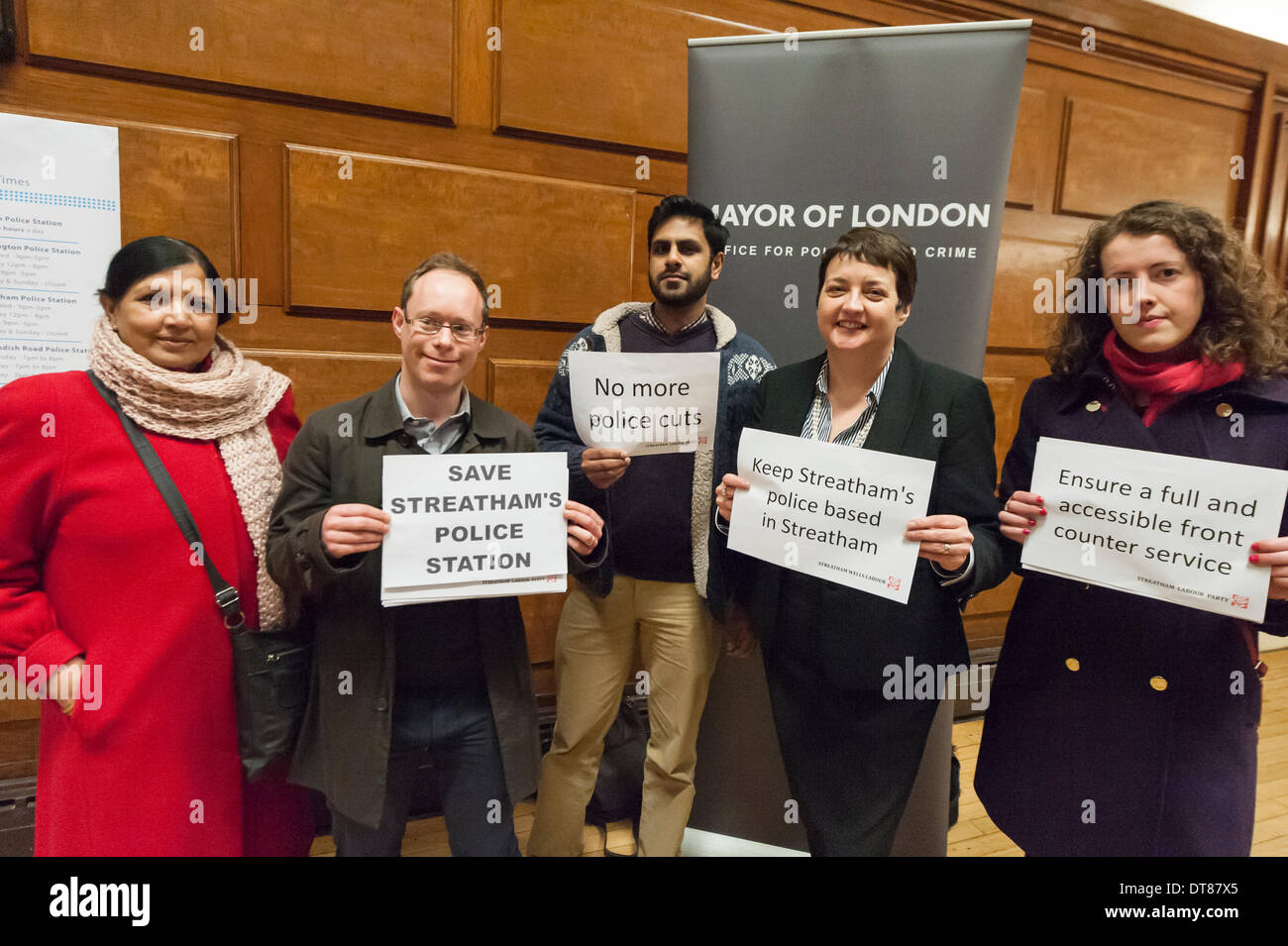 Lambeth Town Hall, Brixton, London. 11th February, 2014. Angry scenes ...