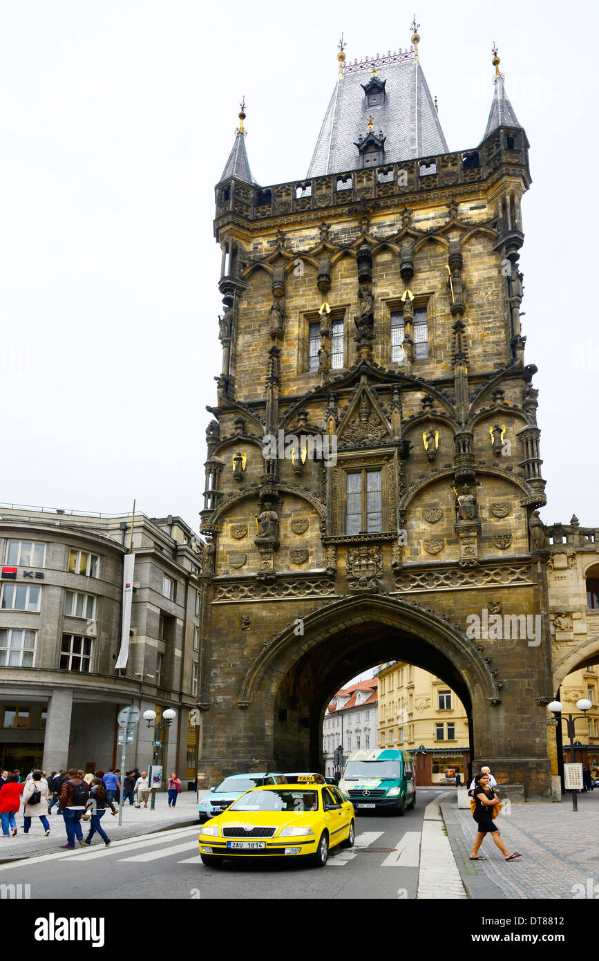 Powder Gate Entrance Old Prague Czech Republic Europe Stock Photo - Alamy