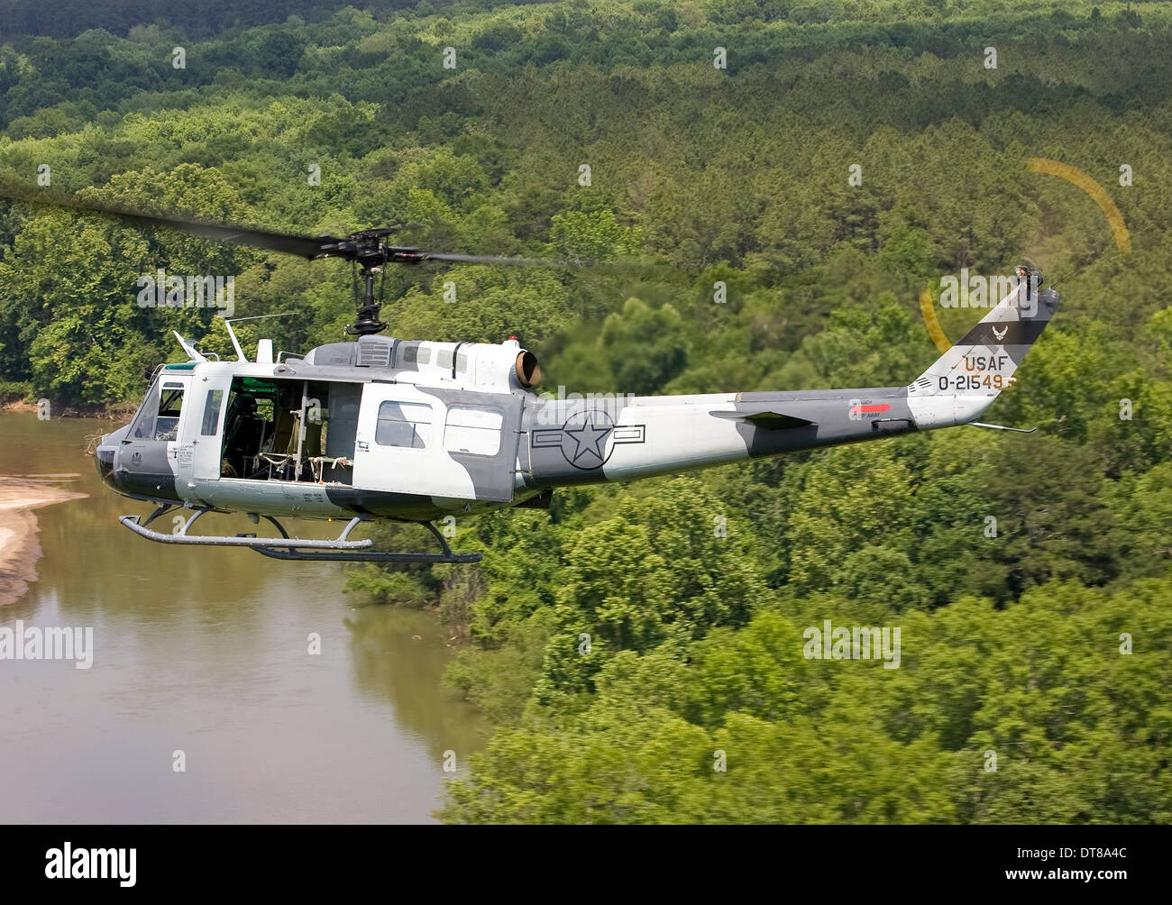 A U.S. Air Force UH-1H Huey in an experiment paint scheme Stock Photo ...
