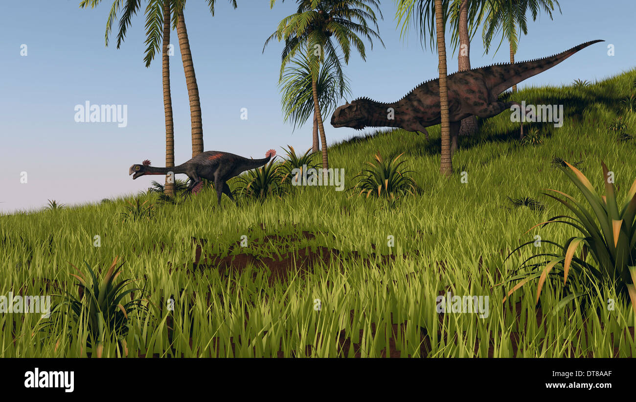 Dinosaur chasing hi-res stock photography and images - Alamy