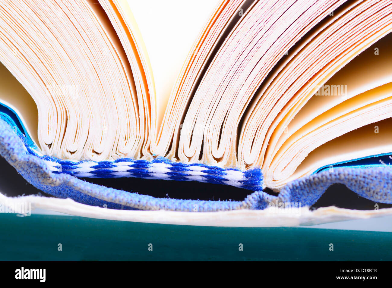 Macro shot of an open book Stock Photo - Alamy