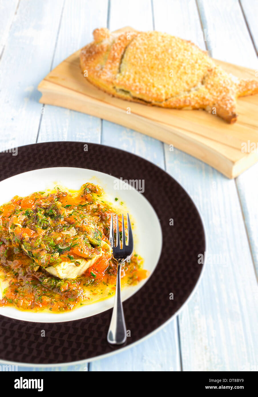 Opakapaka, commonly known as Hawaiian pink snapper, baked inside a ...