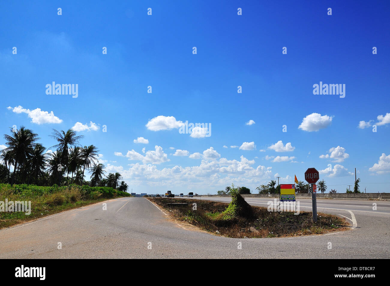 Highway on bluesky Stock Photo - Alamy