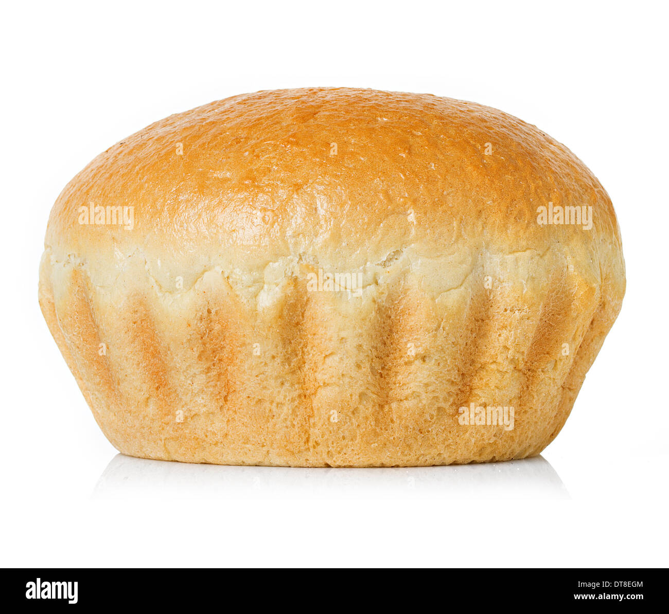 Large loaf of bread isolated on white Stock Photo - Alamy