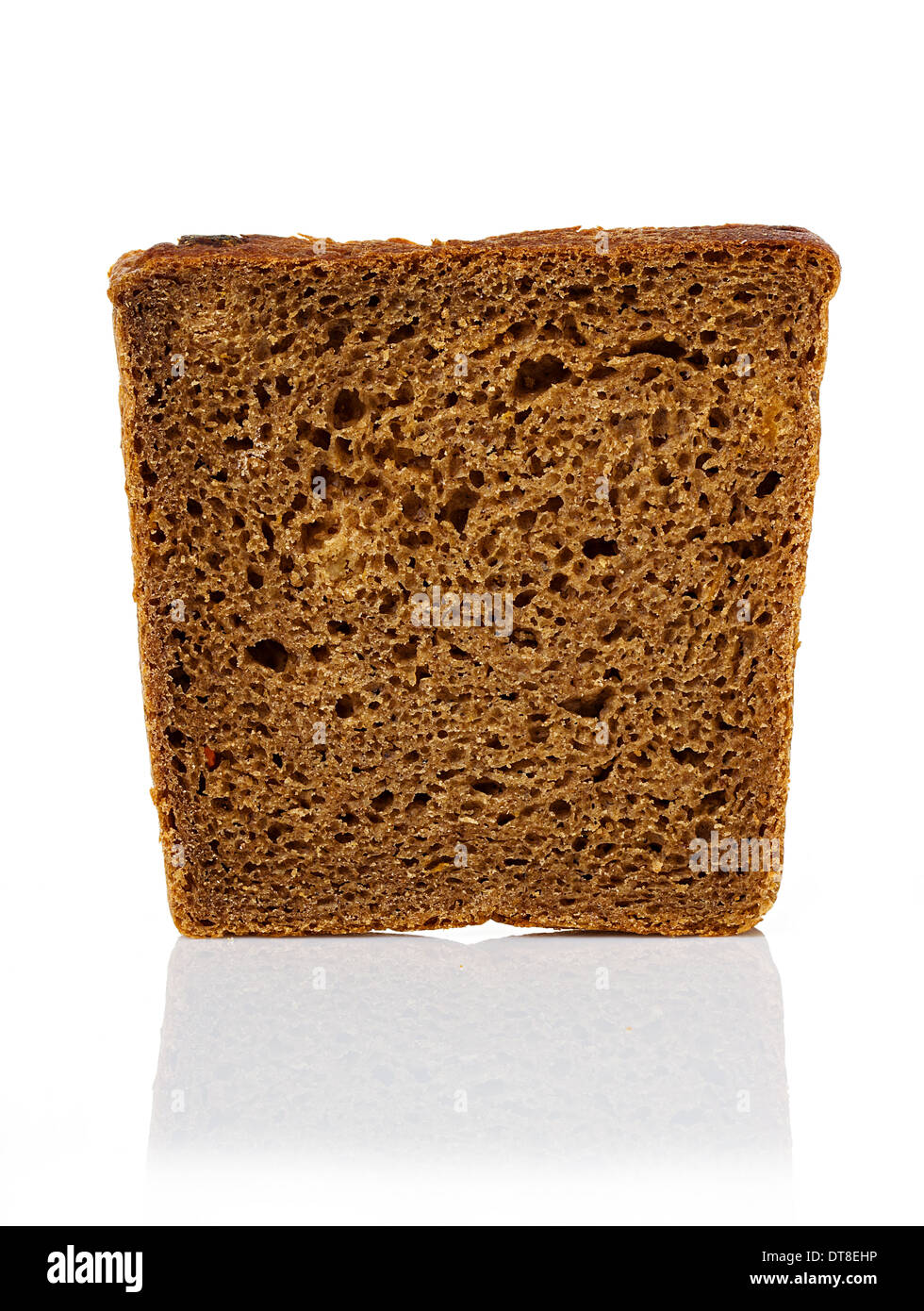 Brown bread slice isolated on white background Stock Photo - Alamy
