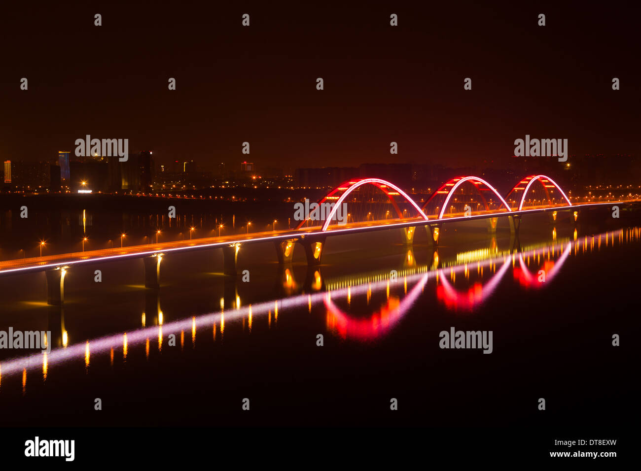 Bridge light Chang'Sha, Hu'nan province, China, showing off its beauty ...