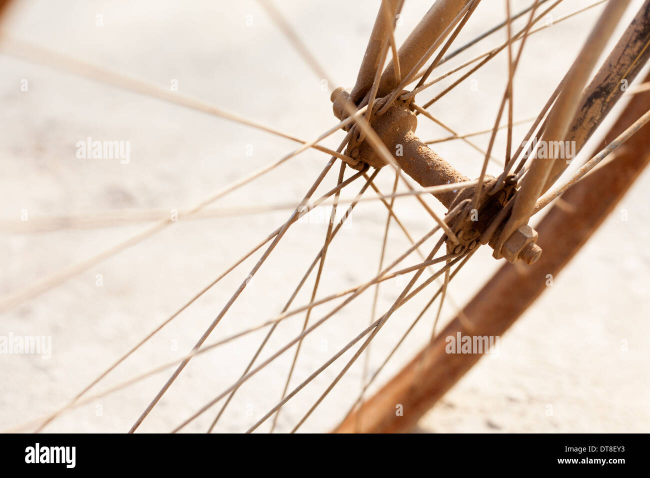 rusted bicycle remains functional, and retains its beauty of that age ...