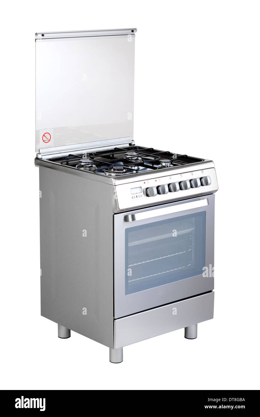 Electric stove a useful kitchenware home appliance isolated on white ...
