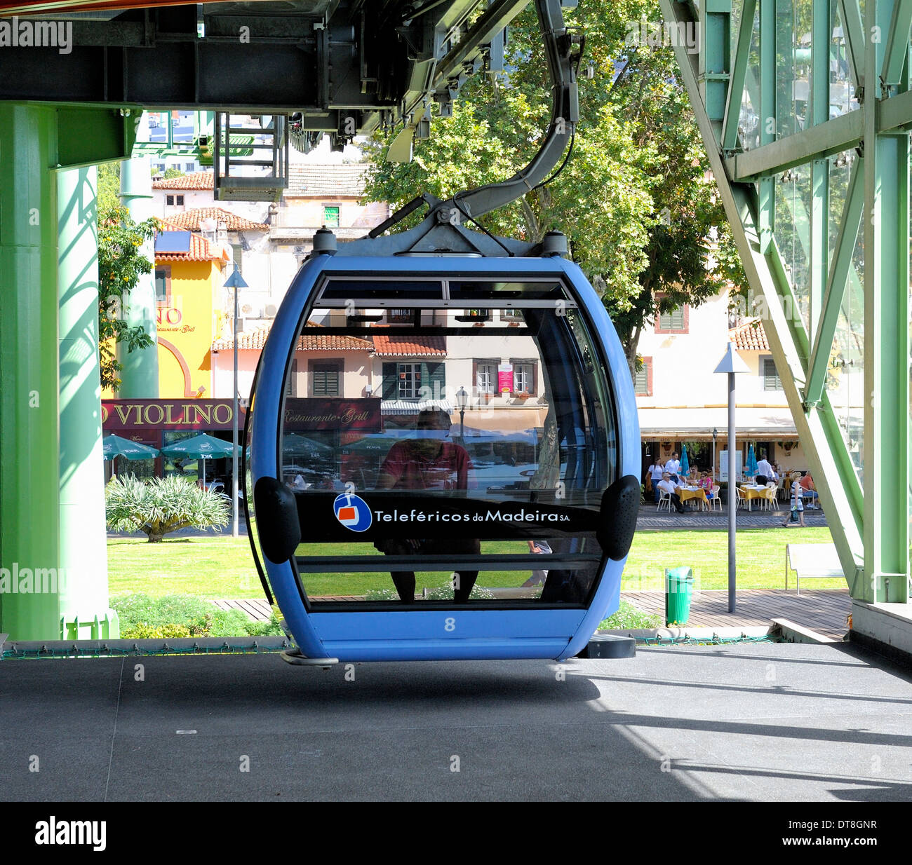 Funchal Madeira. The cable car that takes you up to the Monte Palace ...