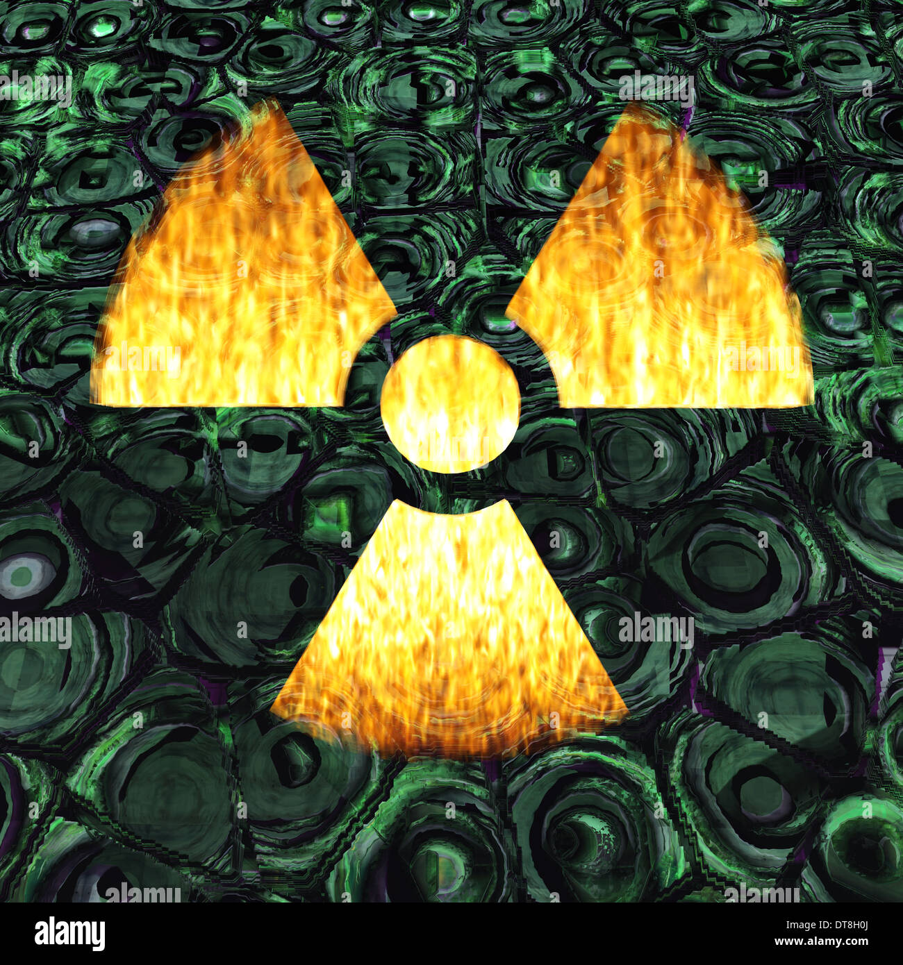 Digital Illustration of a Radioactivity Sign Stock Photo - Alamy