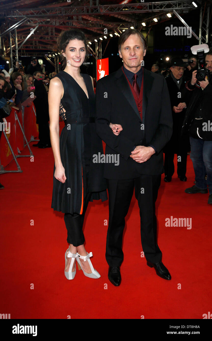 Berlin, Germany. 11th Feb, 2014. Daisy Bevan and Viggo Mortensen ...
