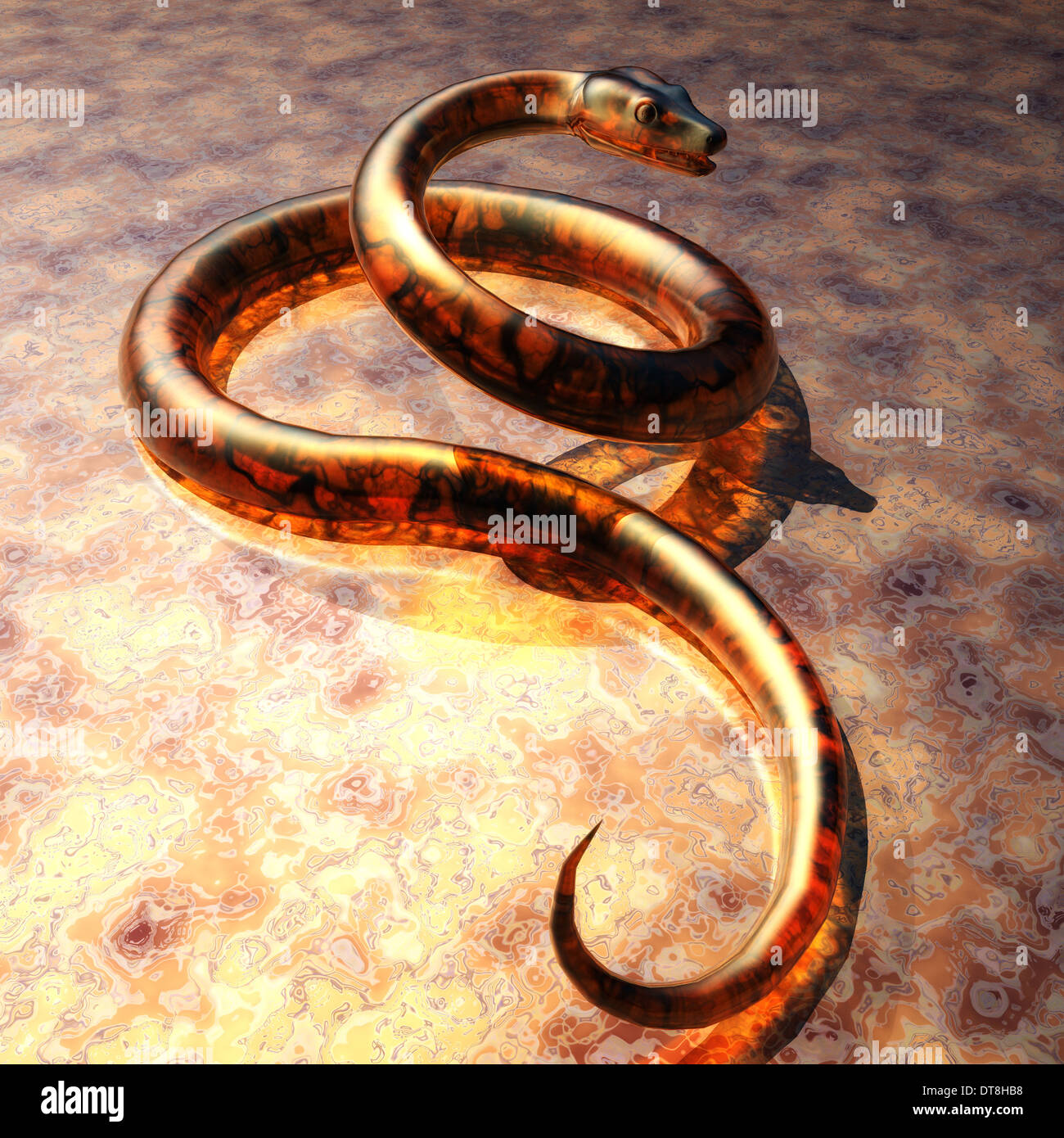 Digital Illustration of a Snake Stock Photo - Alamy