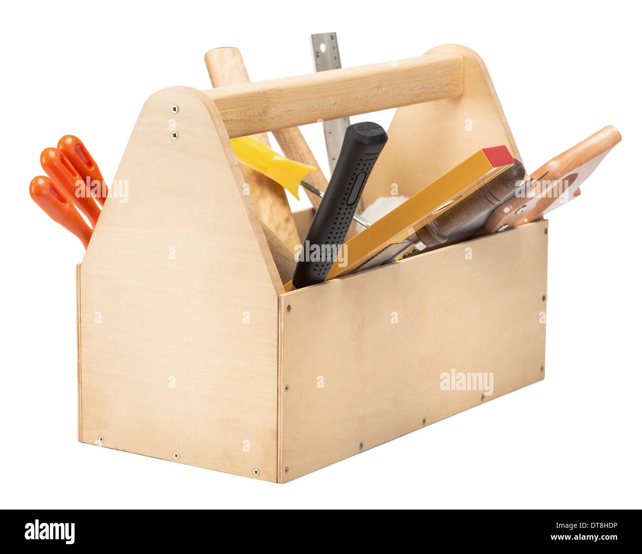 Wooden toolbox with tools hi-res stock photography and images - Alamy