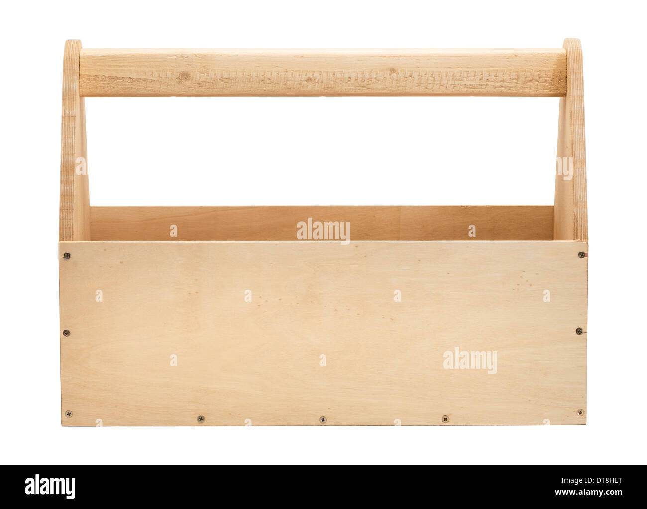 Empty wooden toolbox isolated on white Stock Photo - Alamy