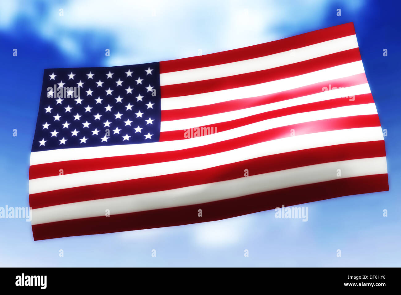 Illustration of a waving Flag Stock Photo - Alamy