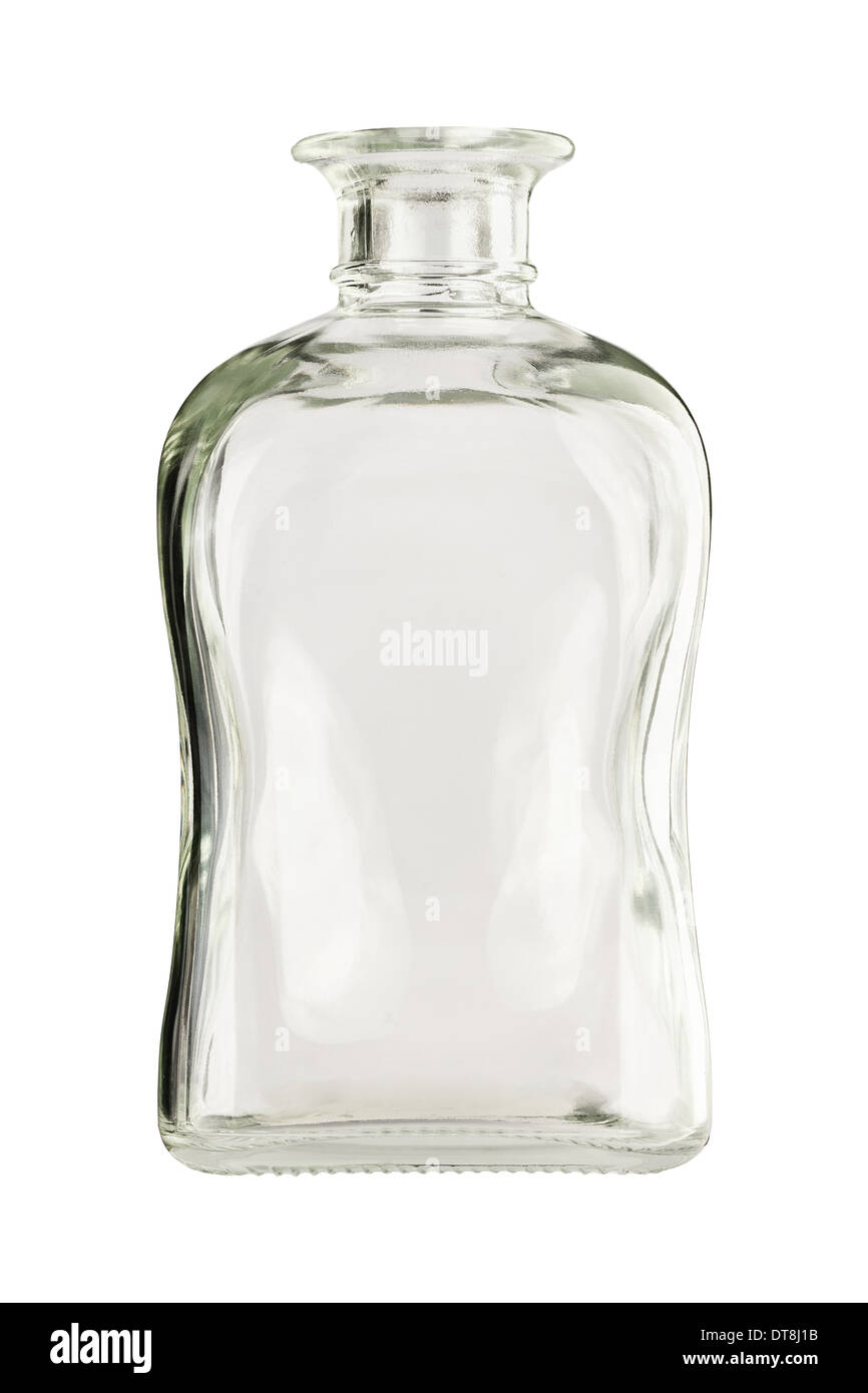 Empty colorless glass bottle, isolated Stock Photo - Alamy