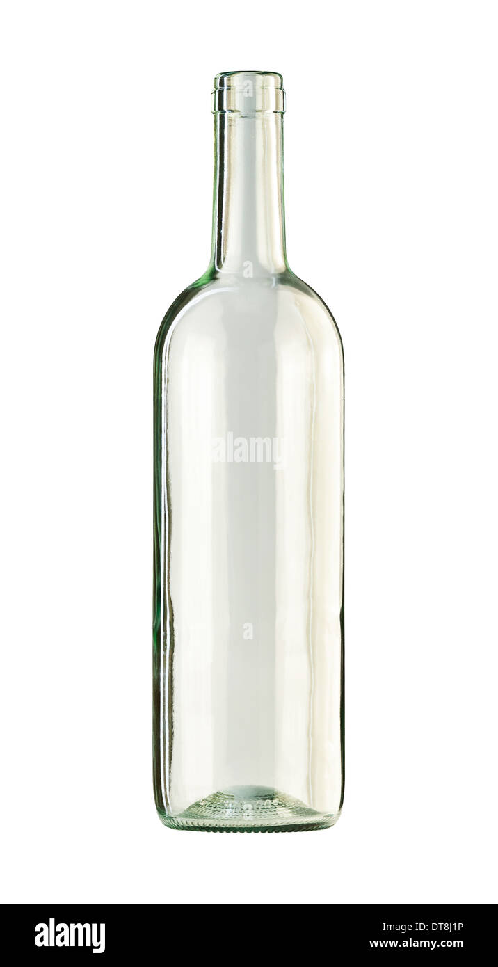 Empty colorless glass bottle, isolated Stock Photo - Alamy