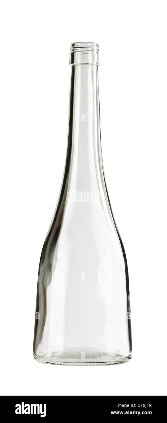 Empty colorless glass bottle, isolated Stock Photo - Alamy