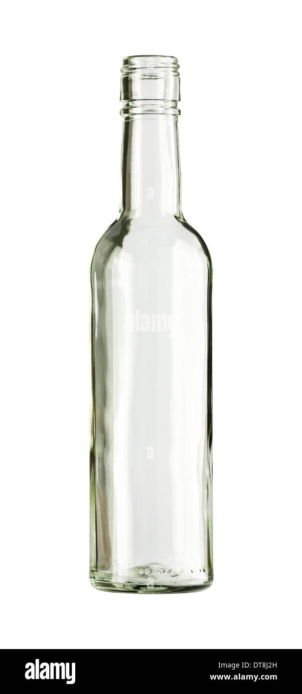Empty colorless glass bottle, isolated Stock Photo - Alamy