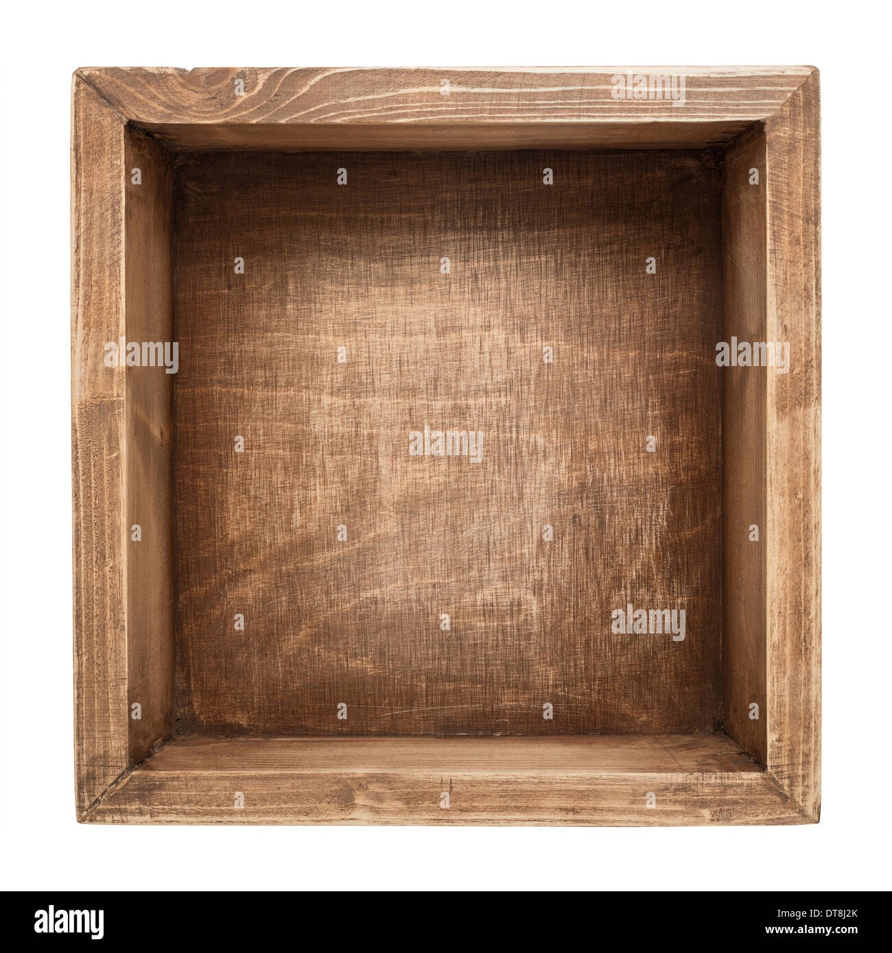 Wooden box on table Cut Out Stock Images & Pictures - Alamy