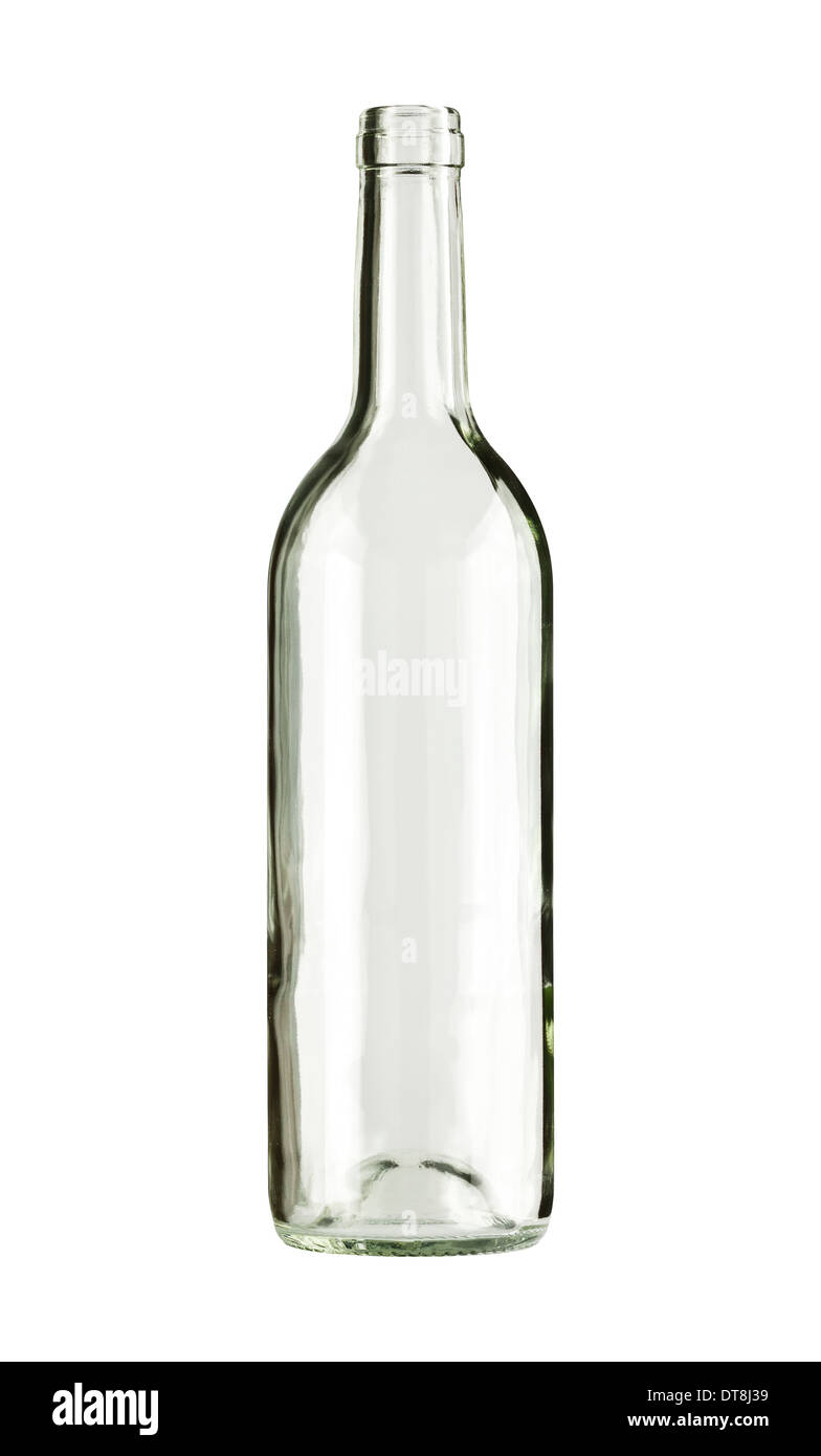Empty colorless glass bottle, isolated Stock Photo - Alamy